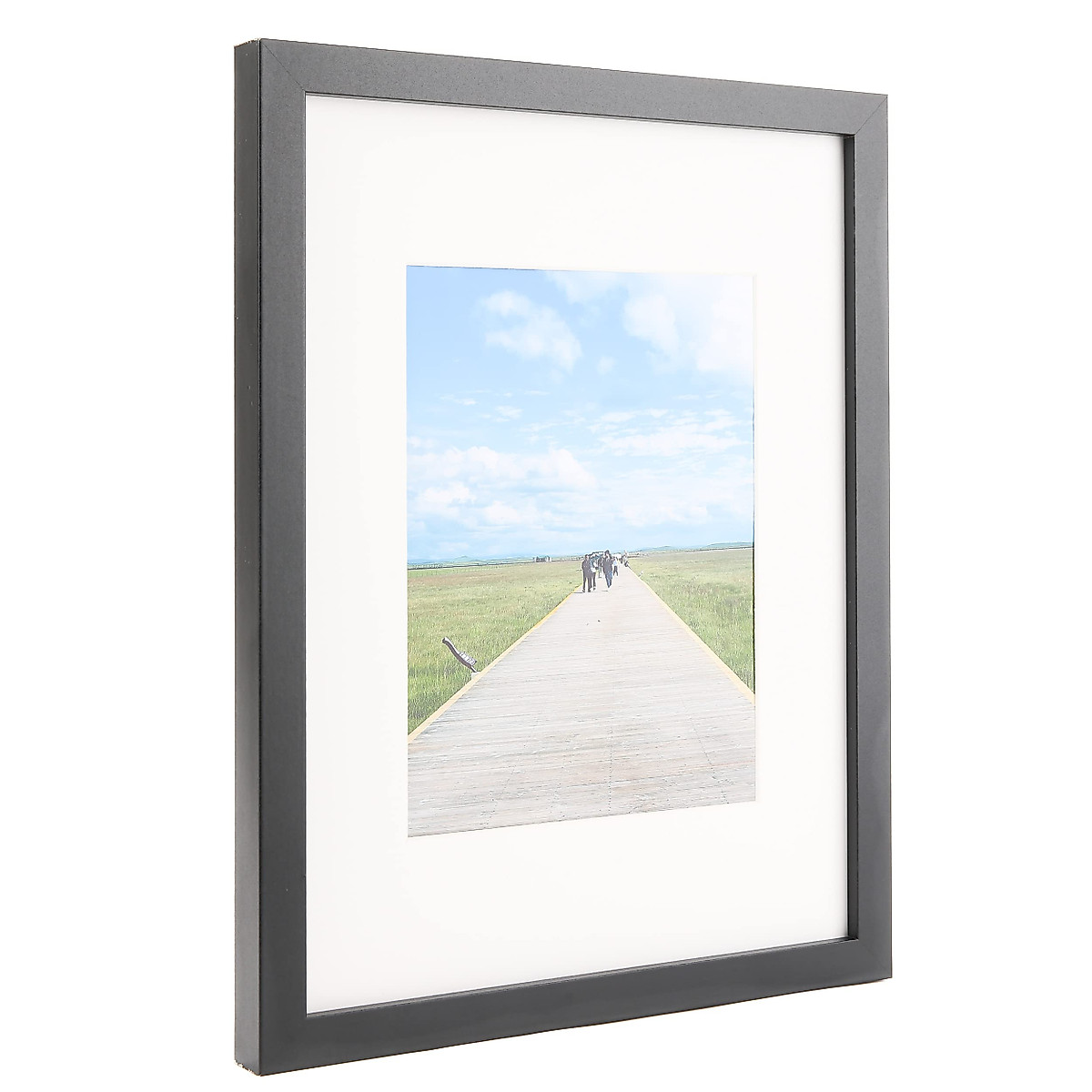 Aynoo 11x14 Picture Frame Black Display Photos 8x10 Picture Frame with Mat or 11x14 Without Mat, Wood Picture Frames 11x14 with Mat for 8x10 Picture Frames (1Pack)