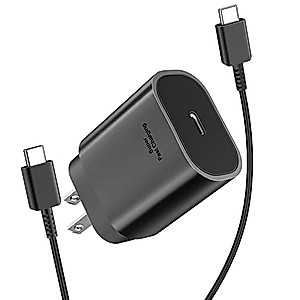 USB C Wall Charger, KYOHAYA 2 Pack 25W PD USB C Power PPS Super Fast Charging with 6FT Type C to C Quick Charge Cord for Samsung Galaxy S22/S21/S20 Ultra/Note 20/10/Z Fold 3/Flip 3 5G/iPad Pro 12.9/11