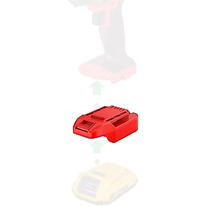 NovaQuantic Adapter Upgrade for Bauer 20V Cordless Tools - Compatible with DeWalt 20V MAX Li-Ion Batteries for Power Supply, No Charging Function - (New Version) - Adapter Only