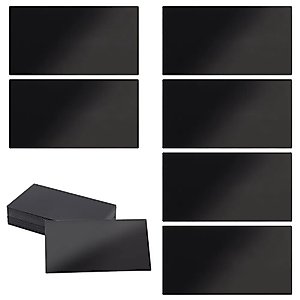 AHANDMAKER 20Pcs Black Acrylic Place Cards, Rectangle Acrylic Name Card Plate, Blank Seating Cards Guest Name Signs Wedding Table Seating Chart Cards for Wedding Party Birthday Table Decor, 3.5x2Inch