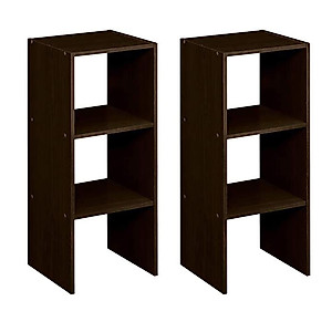 ClosetMaid 895600 Decorative Home Stackable 2-Cube Organizer Storage 31-Inch, Espresso (2 Pack)