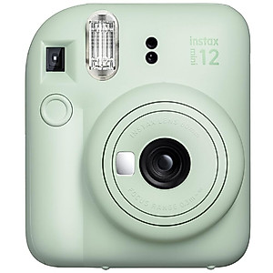 Fujifilm INSTAX Mini 12 Instant Film Camera (Mint Green) Bundle, Includes: INSTAX Mini Film (20 Exposures), INSTAX Mini 12 Case and More (5 Items)