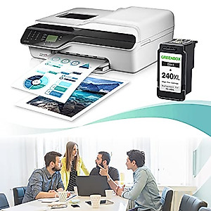 GREENBOX Remanufactured 240XL Black Ink Cartridge Replacement for Canon PG-240XL 240 XL for Canon PIXMA MG3620 TS5120 MX532 MX472 MX452 MG3522 MG2120 MG3520 MG3220 Printer (1 Black)