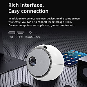Movie Projector Built-in Speaker Support 1080P Portable Projector Video Projector for Home Cinema & Outdoor Movies Compatible with PC, DVD, TV Stick, USB, Audio