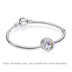 KINGWHYTE Buttefly Charm Beads S925 Sterling Silver Butterfly Beads Diy Pendant Charm Beads Jewelry Gifts for Women