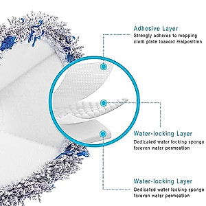 Jollsung 4 Pack Washable Mopping Pads for ECOVACS DEEBOT X1 Omni/ X1 Turbo / T10 Omni Vacuum Mop Replacement Pads Microfiber Mop Cloths