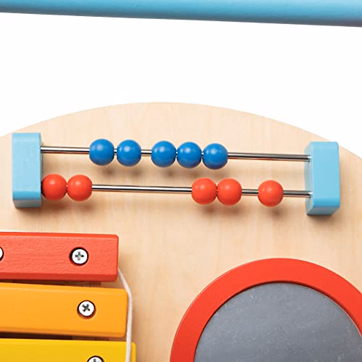 Nuby Wooden Baby Walker with Interactive Features for Early Development, Promotes Walking, Motor Skills, and Creativity