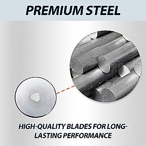 10 Pack 28mm Rotary Cutter Blades - Replacement Rotary Blade for Quilting, Scrapbooking, Sewing - Sharp and Durable Titanium Blade - Fabric Wheel Roller - 28mm Size