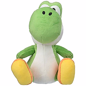 Little Buddy Super Mario All Star Collection 1416 Yoshi Stuffed Plush, 8",Multi-colored