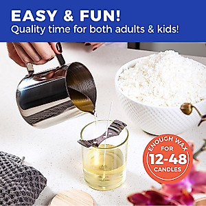 Candle Making Kit with Electronic Hot Plate, DIY Candle Maker Supplies: Bulk Organic Soy Candle Wax for Candle Making, Wax Melter, Pouring Pot, Starter Candle Kit for Adults, Beginners, and Kids (5lb)