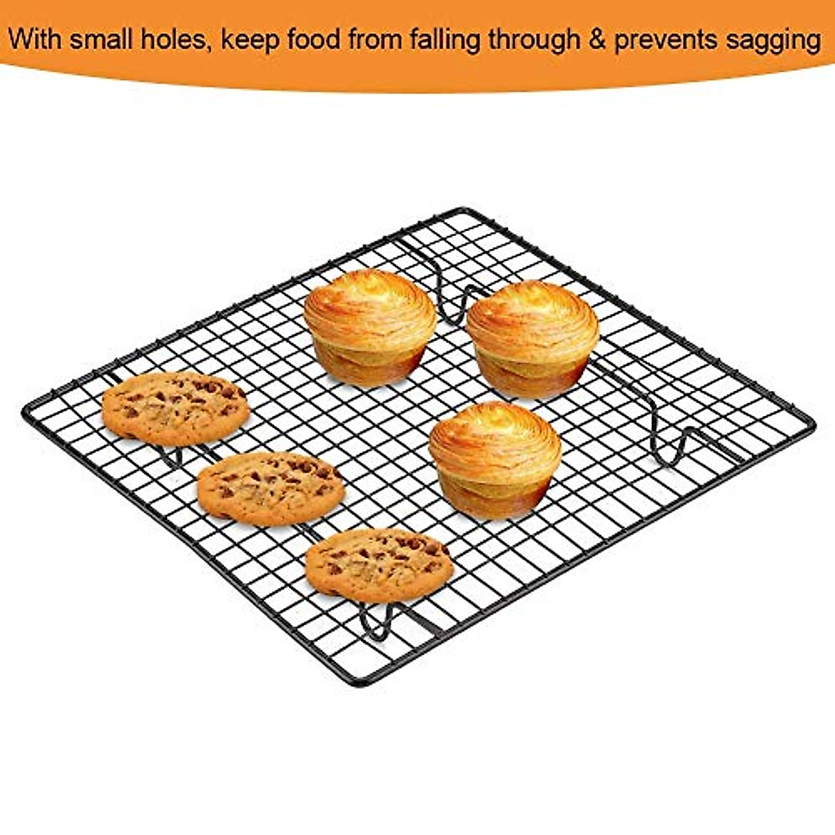 Aramox Cooling and Baking Rack, Stainless Steel Cooling and Baking Rack Nonstick Cooking Grill Tray For Biscuit/Cake/Bread
