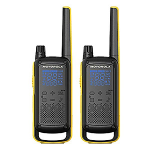 Motorola Solutions Talkabout T475 Extreme Two-Way Radio Black W/Yellow Rechargeable Two Pack