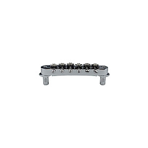 Guyker Guitar Roller Saddle Bridge - Tune-O-Matic Bridges with Post Hole 4.2mm Replacement Compatible with Gibson Les Paul LP SG 6 String Electric Guitar BM015 (Chrome)