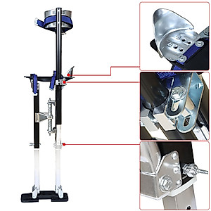 marddpair Drywall Stilts 15-23 inch Grade Adjustable Auminum Tool Stilt for Painting or Cleaning - Black