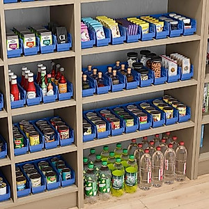 Akro-Mils 30120 Plastic Shelf Bins, Heavy Duty Storage Bins for Garage, Closet, and Drawer Organization, 12-Inch x 4-Inch x 4-Inch, Yellow, 24-Pack