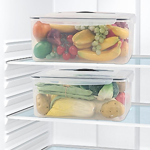 Bblina 4-Pack 14.5 L Food Sealed Storage Container, Plastic Boxes with Airtight Lid