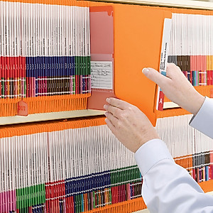 Smead End Tab File Folder, Shelf-Master Reinforced Straight-Cut Tab, Letter Size, Orange, 100 per Box (25510)