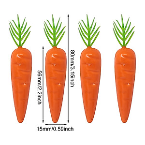 Honbay 50PCS Mini Artificial Carrots Ornament Foam Fake Small Carrots Models Decorative Bunny Carrots Vegetable for DIY Crafts Easter Party Home Decoration Photo Props
