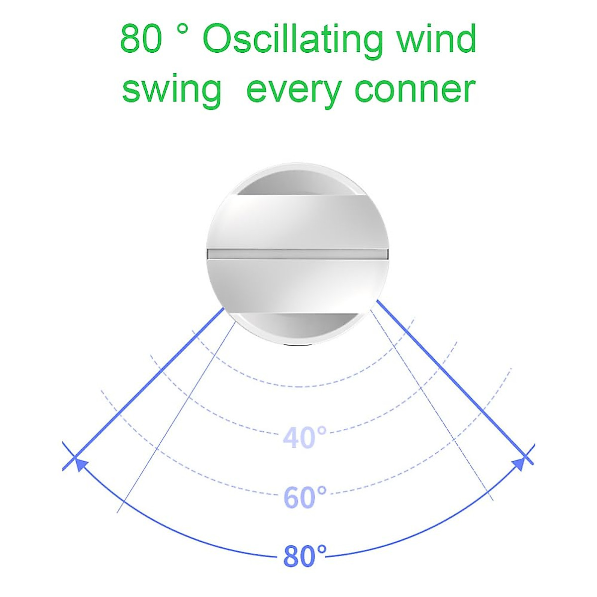 Voagupa Bladeless Heater and Fan Combo, All the Season, 80° Oscillating with Remote and Touch Control, 8H Timer, 24 Inch, Floor Fan for Indoor Use, Large Room, Silver White
