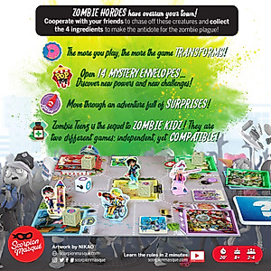 Zombie Teenz Evolution | Sequel to The #1 Kids Game on BoardGameGeek | Cooperative Game for Kids and Families | Ages 8+ | 2 to 4 Players | 15 Minutes