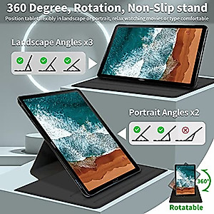 FUYOCWE Case for Samsung Galaxy Tab A8 Case 10.5 Inch Tablet 2022 Model SM-X200/X205/X207,360 Degree Rotating Swivel Anti Slide Stand Flip Smart Cover Case-Skeleton Magic Ouija Board yyyy