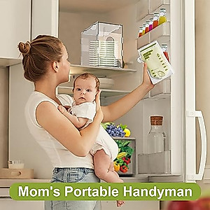 Breast Milk Storage Tower Freezer Storage Organizer, Clear Acrylic Feed Baby Breastmilk Storage Bags Containers for Fridge, Reusable Breastfeeding Accessories, Holds Up to 56 Oz Milkies