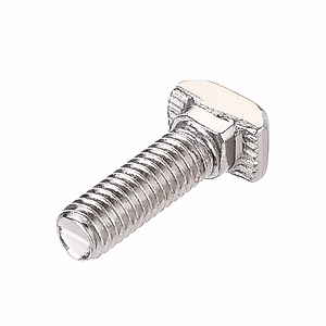 Metric M6 x 25mm Thread T Slot,Drop-in Bolt T-Bolt,Hammer Head Bolt,T Screw Stud for 3030 Series Standard 8mm T-Slot Aluminum Extrusion Profile,Carbon Steel Nickel Plated (3030 Series,40Pcs)