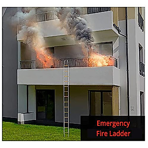 LQX Window Ladder Escape Rope Ladder 2-9 Story Homes, Emergency Climbing Rope Ladders for Kids and Adults Flame Resistant Safety Rope Ladders/18M