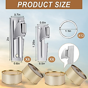 P-38 and P-51 Military Style Can Openers with Key Rings Stainless Steel Camping Can Opener Portable Can Opener for Kitchen Travel Camping Survival (12)
