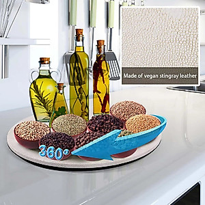 Sophinique 16 inch Stingray Lazy Susan Kitchen Turntable for Pantry Cabinet Or Table,Lazy Susan Organizer,Kitchen Turnable, Lazy Susan Rotating Turntable Dinning Tabletop (Grey)