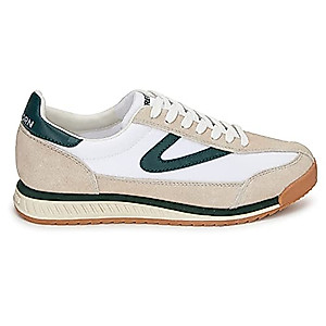 TRETORN Women's Rawlins Casual Lace-Up Sneakers, White/Green, 8