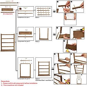 ZYP Earring Display Stand, Wood Organizer for Retail Store, Portable Table Displays for Jewelry Storage, Ideal for Home or Business