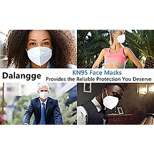 KN95 Face Mask 50 Pack, 5-Layers Cup Dust Safety Masks, Individually Packaged, Filter Efficiency≥95%, Breathable KN95 Disposable Protection Face Mask for Men & Women
