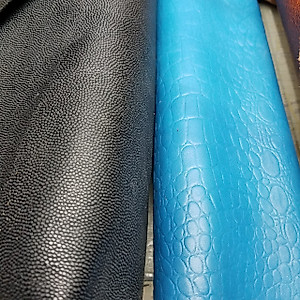 NAT Leathers $69.99 dollar sides of 2.5-3.0 Embossed Cow Hide leather Handbag Chap Shoe 15-24 Square Feet Sq.ft. Cowhide Genuine Leather Hide Skin (1 skin (15-24 sq.ft.)