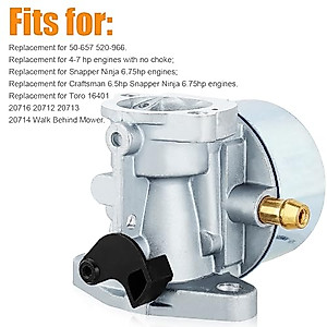 QAZAKY Carburetor for 497314 497347 497410 497586 498170 498254 498255 498966 499617 692648 693909 694202 698444 790821 799868 799872 50657 520966 16401 20716 20712 20713 20714 14111 122000 4hp - 7hp