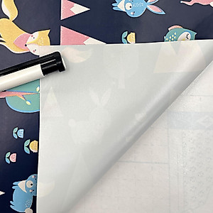 Yifely Fox Shelf Liner Peel & Stick Rabbit Shelving Paper Decor Kids Study Desk Game Table 17.8 Inch by 9.8 Feet