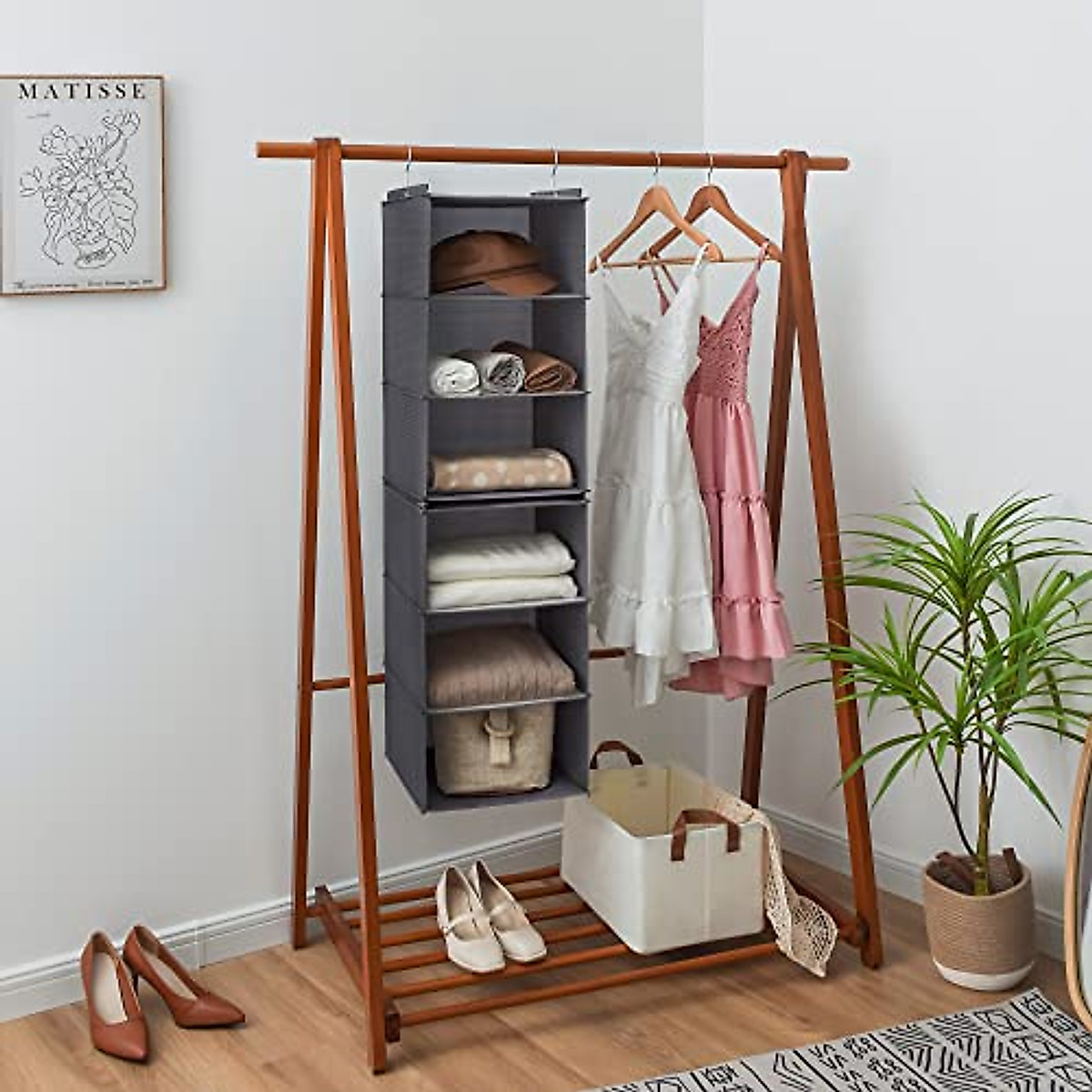 GRANNY SAYS Bundle of 1-Pack Hanging Clothing Organizer & 1-Pack Hanging Storage Shelves