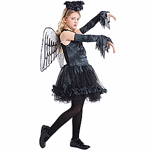 Seasons Girls Fallen Angel Costume For Tween(10-12)