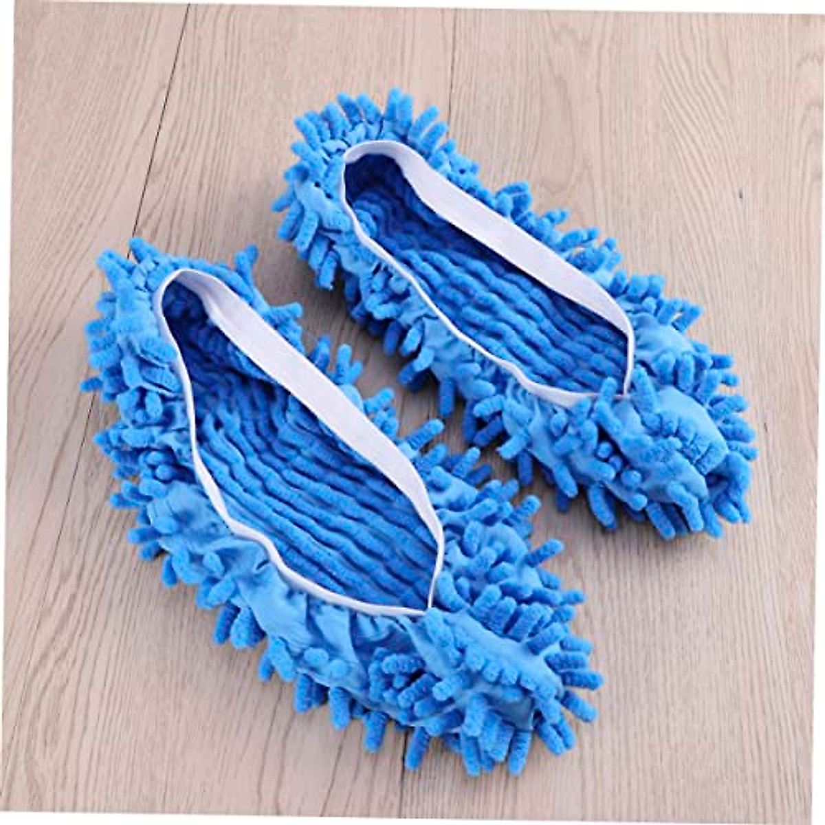 Chenille Socks 6pcs/ 3 Pairs Floor Mops Cleaning Mops Chenille Socks Floor Cleaning Slipper Lazy Mop Slippers Chenille Shoe Cover Detergent Washable Dust Mop Slipper Mop Cap