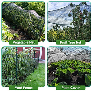 Bird Netting for Garden Protection, 13x32FT Garden Netting w/ 0.8" Mesh, Poultry Netting for Chicken Coop, Deer Fence Netting for Plants Fruit Trees Vegetables Against Birds, Squirrels, Other Animals