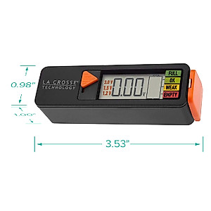 La Crosse 911-65557-INT Portable Digital Battery Tester
