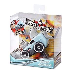 MGA Entertainment Wreck Royale Exploding Crashing Ricky Rodder Race Car with 4 Mix 'N Match Explosive Parts, Multicolor (565710)