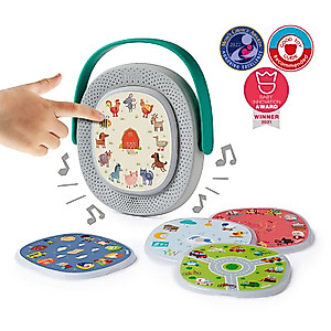 TIMIO Starter Kit: The Screen-Free, Interactive Educational Audio & Learning Toy from 2 Years on with 5 Discs + 8 Languages DE/EN/FR/ES/IT/NL/CN/PT