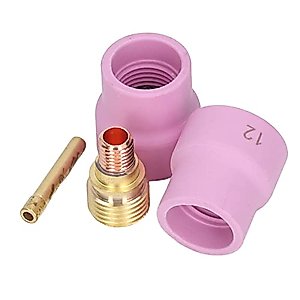 TIG Welding Accessory, Standard Design Durable Copper 4Pcs Easy Installation Welder Ceramic Nozzle Wide Application for 9 20 Air Cooled Weld Gun