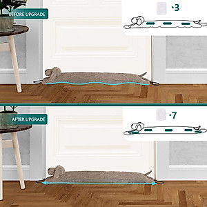 Estimber Under Door Draft Stopper Decorative Wind Stopper 36 inch for Door & Window, Weighted Animal Air Draft Stopper Snake Noise Blocker for Bottom of Door with Hanging Loops - Brown Dog