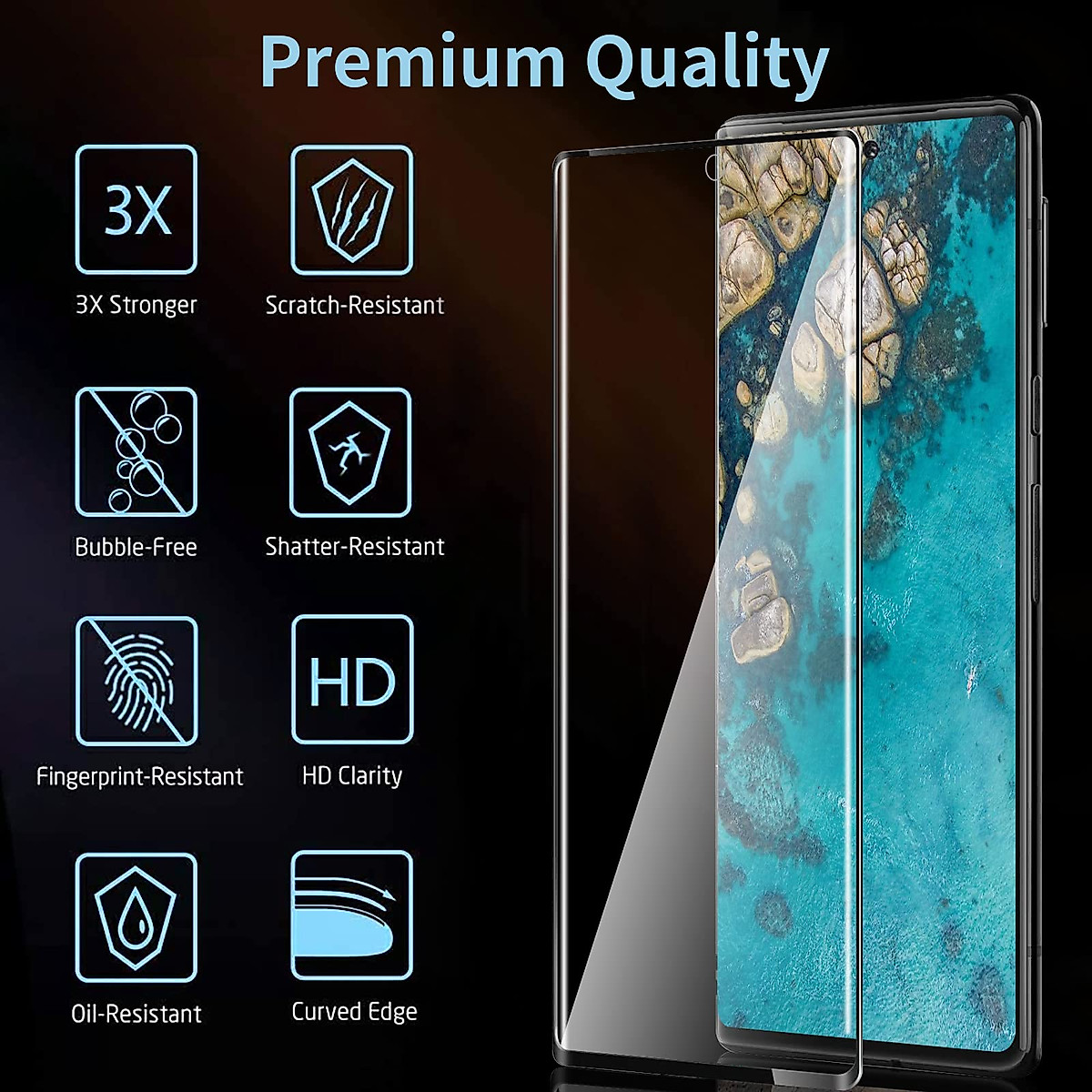 [2+2 Pack] Google Pixel 6 Pro Screen Protector, 9H Tempered Glass, Ultrasonic Fingerprint Support, 3D Curved,HD Clear Scratch Resistant for Google Pixel 6 Pro 5G Glass Screen Protector