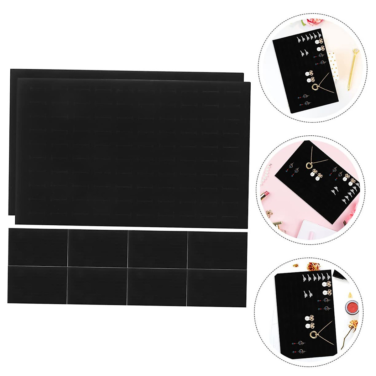 Abaodam 10pcs Jewelry Box Pad Jewelry Insert Display Mat Jewelry Display Tray Jewelry Organizer Tray Trinket Tray Trays Display Shelf Earring Sponge Display Pad Stud Box Velvet Embedded
