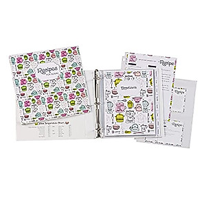Avery Recipe Organizer Starter Kit, 8 Tab Dividers, 5 Recipe Card Protectors, 10 Sheet Protectors (19915)