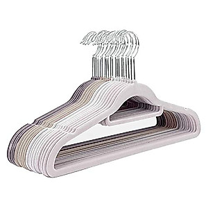 n/a 20 PCS Non-Slip Velvet Hangers - Suit Hanger Thin Space Saving 360 Degree Swivel Hook Strong and Durable Clothes Hange (Color : 2)