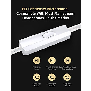 keephifi KZ ZSN Pro X Wired Ear Buds with Microphone,1BA+1DD Hybrid IEM Earphones Earbuds Punchy Bass,Comfortable Wearing, Detachable Cable for Audiophiles Musicians Singers Drummers(Gold,with Mic)